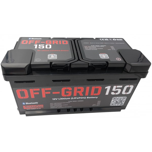 OFF-GRID 150: 150Ah/200A 12V Low-case Lithium Battery - RoadPro