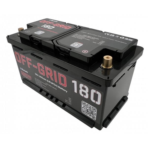 OFF-GRID 180: 180Ah/200A 12V Low-case Lithium Battery - RoadPro
